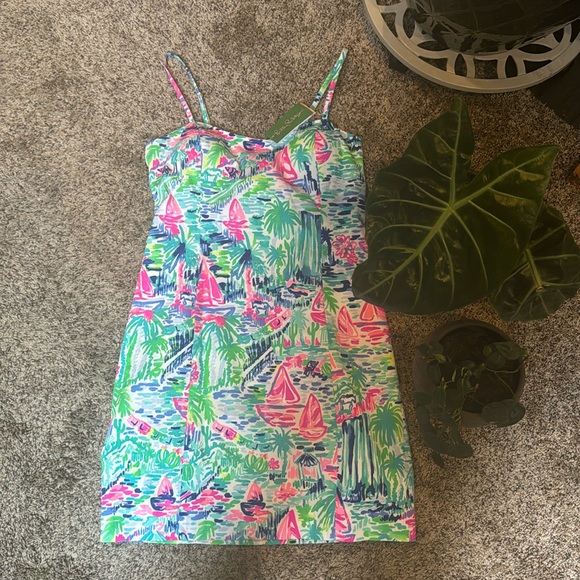 Lilly Pulitzer | Dresses | Lilly Pulitzer Nwt Beautiful Sail Boat Palm ...
